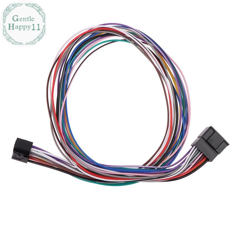 GentleHappy 16 Pin Universal รถสเตอริโอวิทยุ ISO ชุดสายไฟสายไฟพูด ACC ...