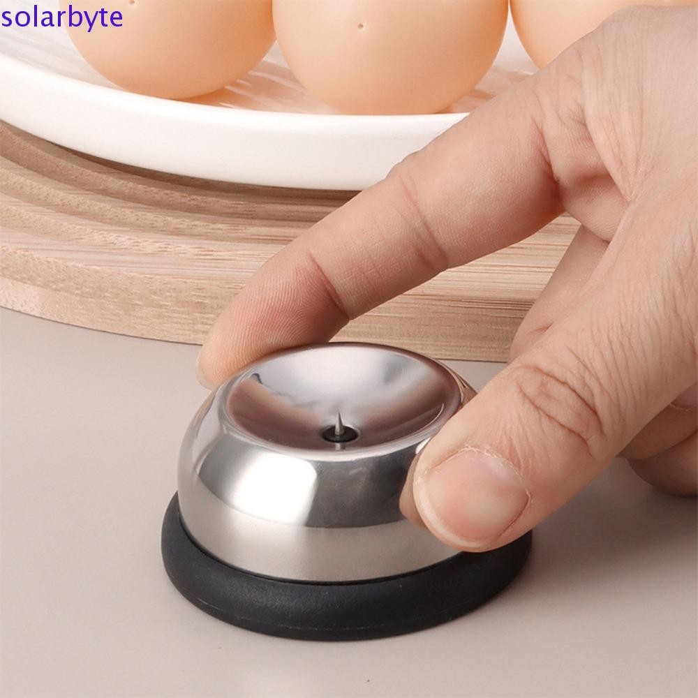SOLARBYTE 3 ชิ้นไข่ต้ม Piercer, สแตนเลส Rebound เข็มพลาสติก Anti-slip ฐานไข่ Hole Puncher ...