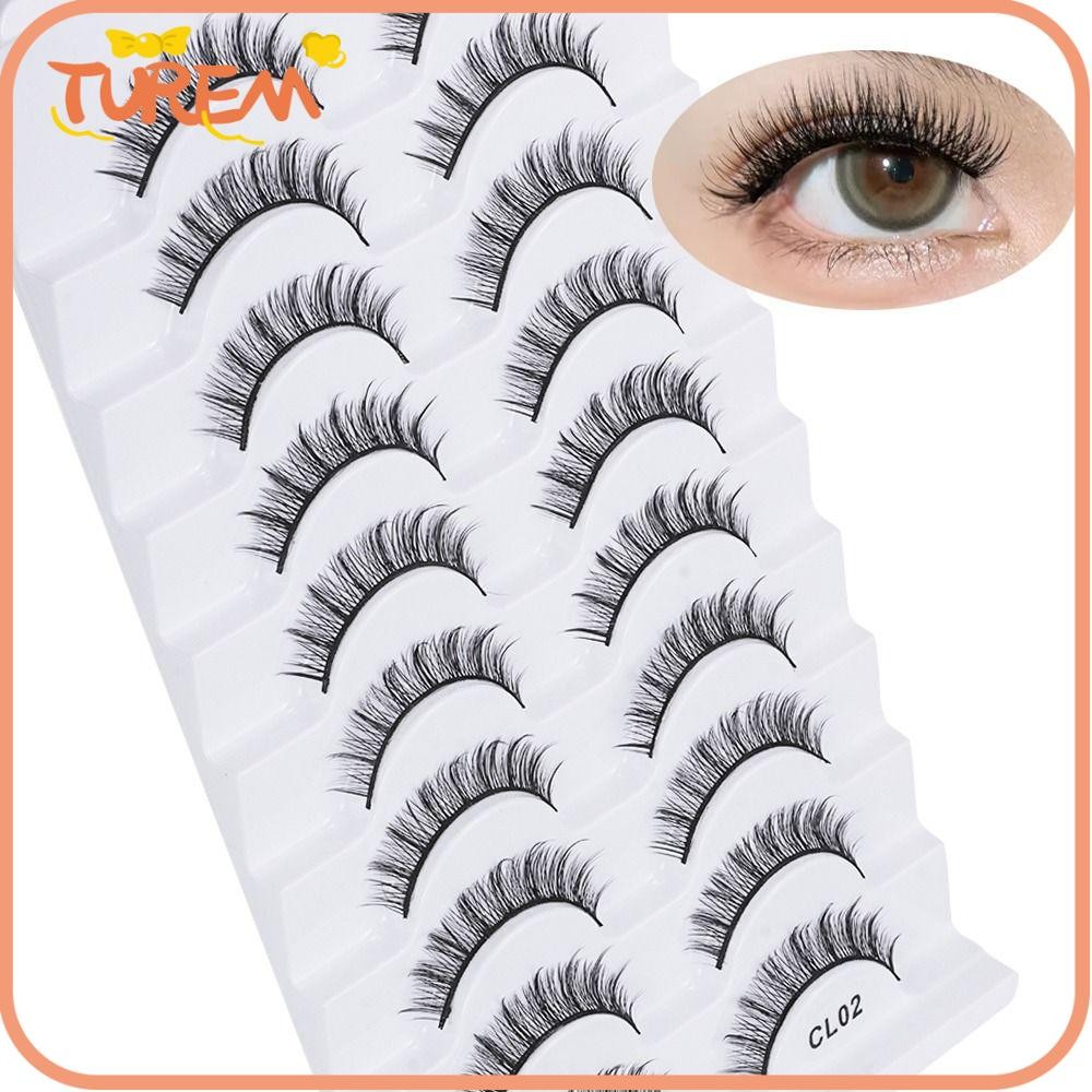 TUREM 10 คู่ขนตาปลอม, Full Strip Natrual Long Faux Mink Lash, Beauty ...