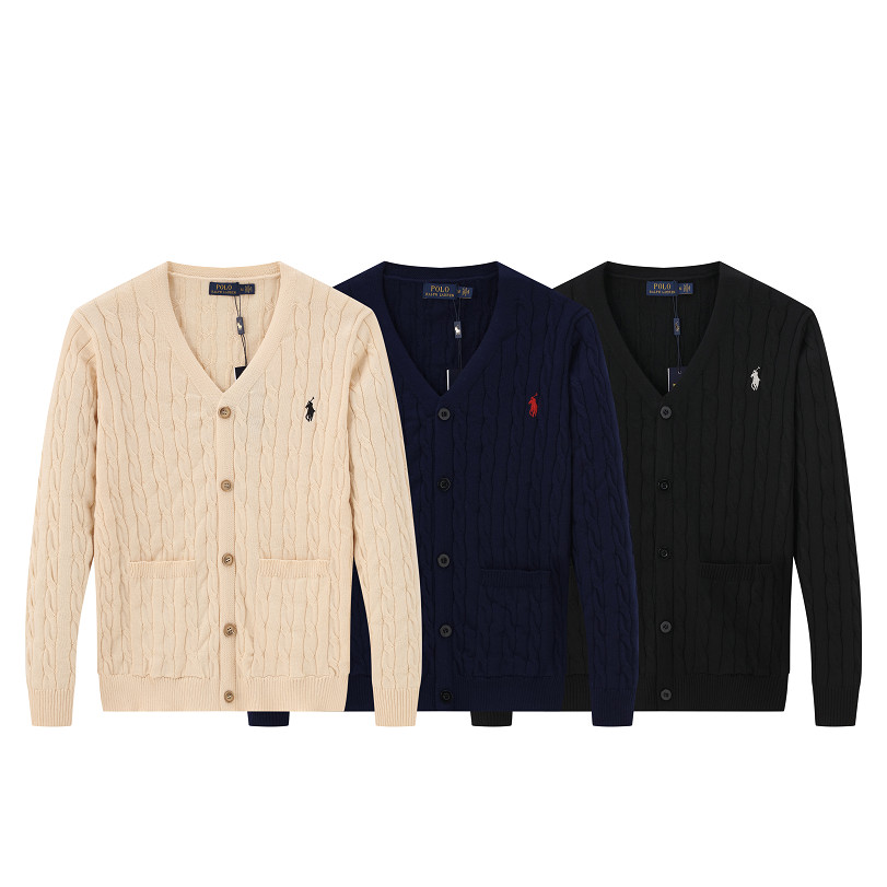 เสื้อกันหนาว Polo Ralph Lauren RLX สเวตเตอร์แขนยาวจากผ้าฝ้าย คุณภาพสูง ...