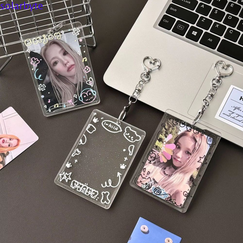 กล่องใส่การ์ดรูปถ่าย SOLARBYTE, ฝาครอบ Protetion 2.7x4.1 นิ้วอะคริลิค Photocard Holder, Creative ...