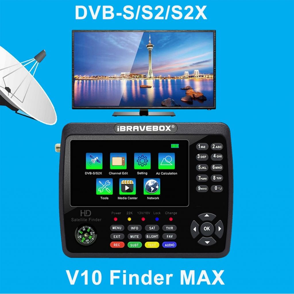 Instlye-th-th Finder V10 MAX HD TV Signal DVB-S/S2/S2X Digital Handheld ...