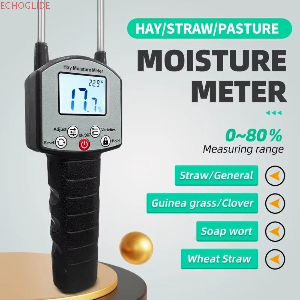 ECHOGLIDE แบบพกพา Hay Moisture Meter, พร้อม Probe การทดสอบ Fibr Hay ...