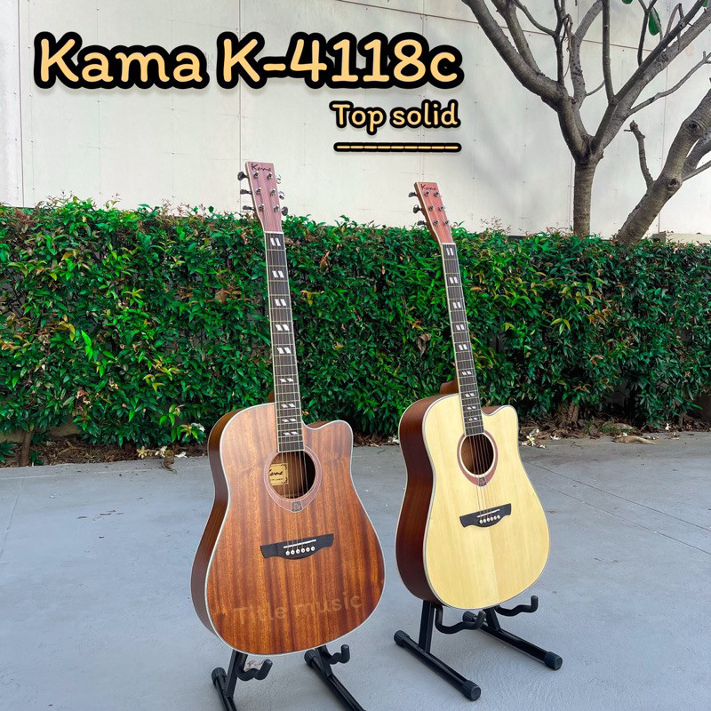KAMA k-4118c Top solid กีต้าร์โปร่ง41นิ้ว สเปกไม้หน้าแท้ งานสวยเนียบคุ้มราคามากๆ | Shopee Thailand