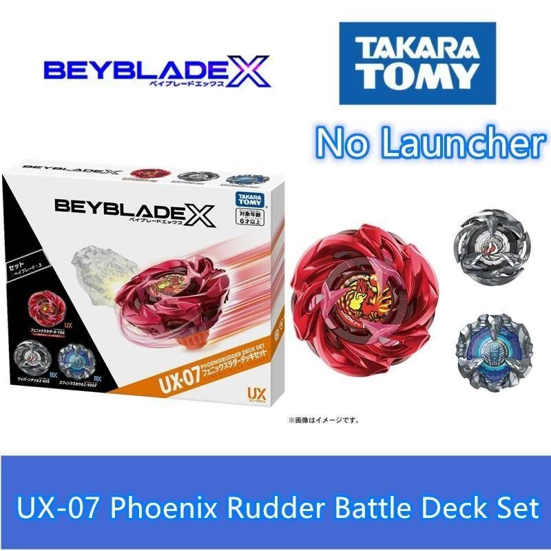 (In-Stock) Original Takara Tomy Beyblade-X Booster UX-07 Phoenix Rudder Battle Deck Set (3 ...