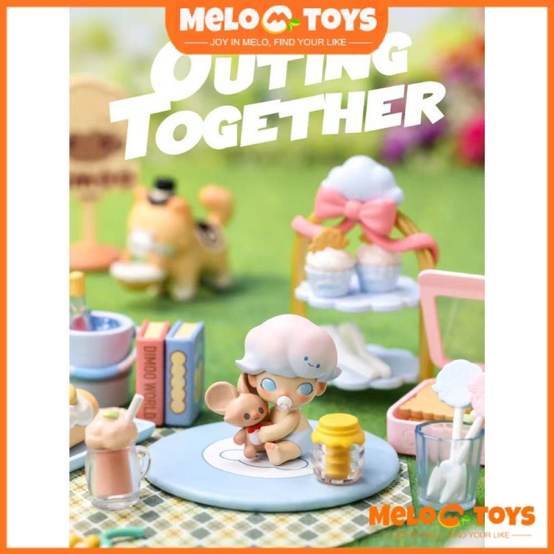 ของแท้ POPMART DIMOO Go On An Outing Together Figure Blind Box Set Baby ...