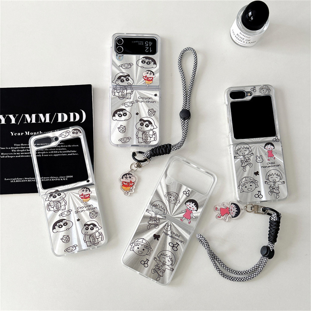 Flip6 Samsung Galaxy Z Flip5 เคสออโรร่าน่ารักการ์ตูน Chibi Maruko ...