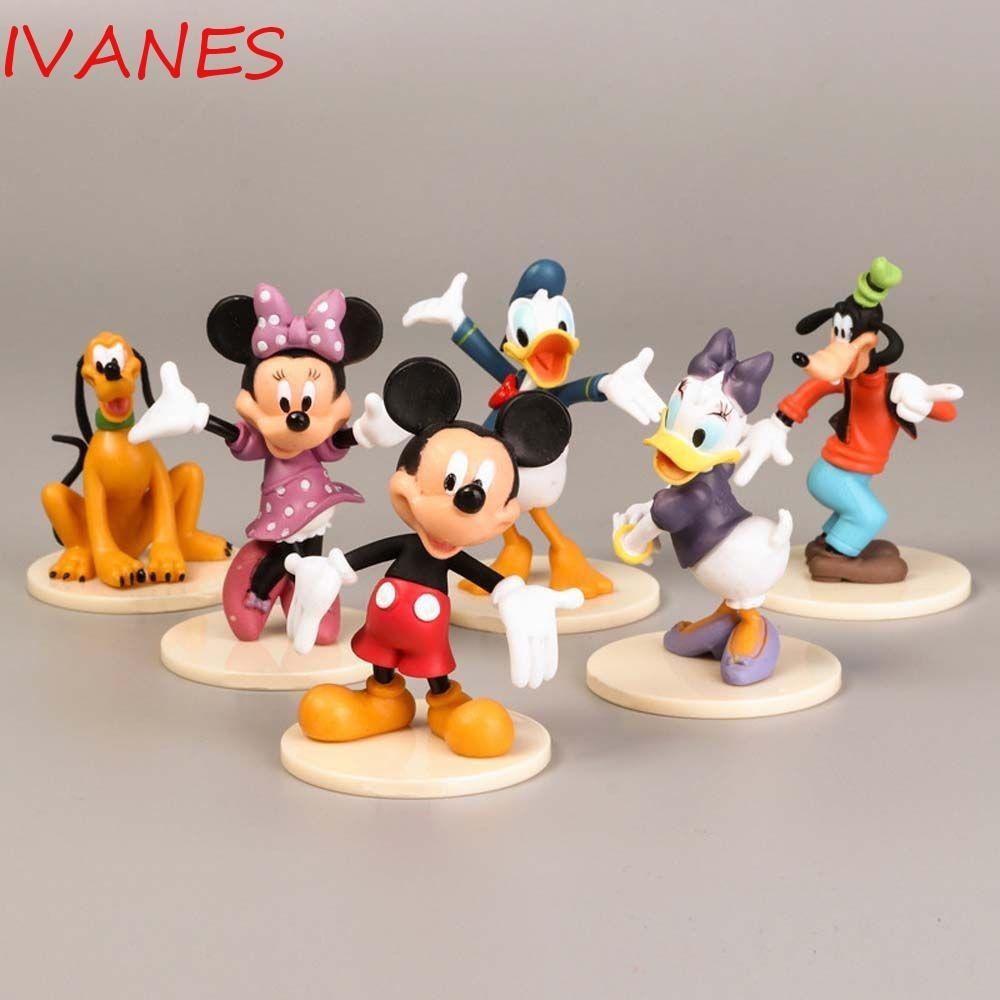 Ivanes Mickey Mouse Action Figure การ์ตูนน่ารักอะนิเมะตุ๊กตาตัวเลข ...