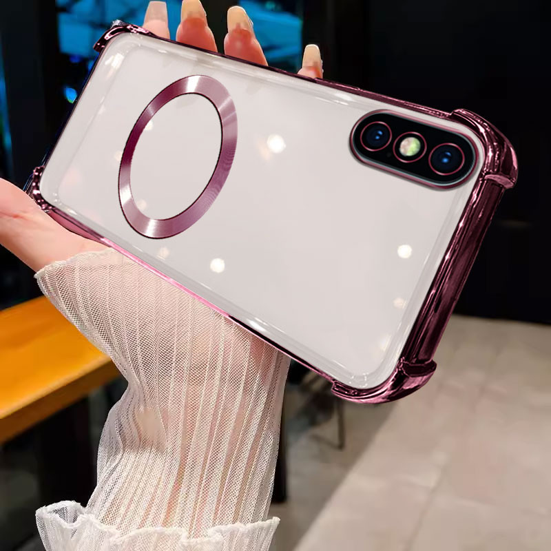 เคส ปลอก iPhone x S XR XS MAX เคสโทรศัพท์ Anti collision Soft GOLD ...