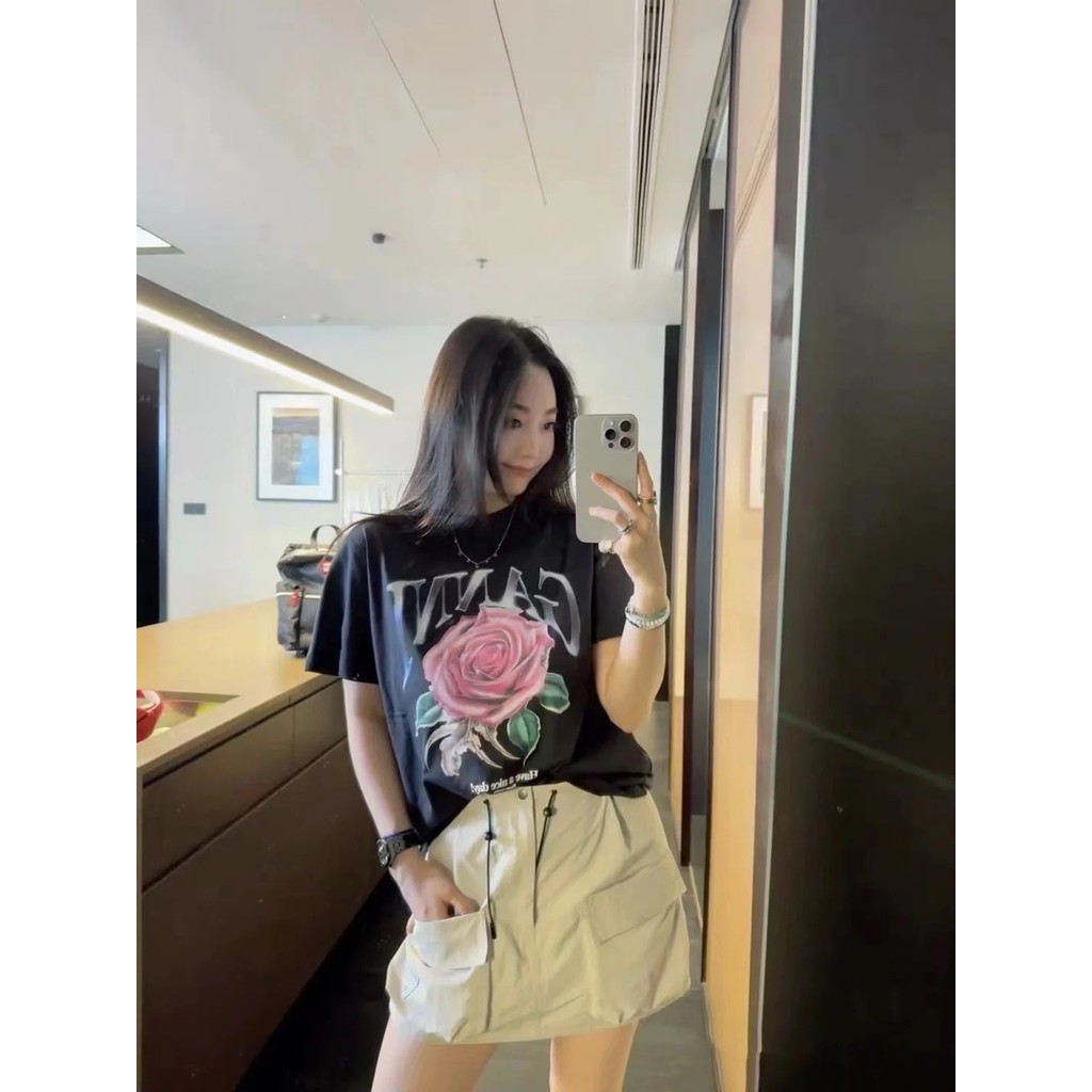 [SR-STUDIO]GA 2024 Nordic Niche ฤดูร้อนใหม่ผลไม้สัตว์เสือเสื้อสวมหัวเสื้อยืด mnt5 | Shopee Thailand