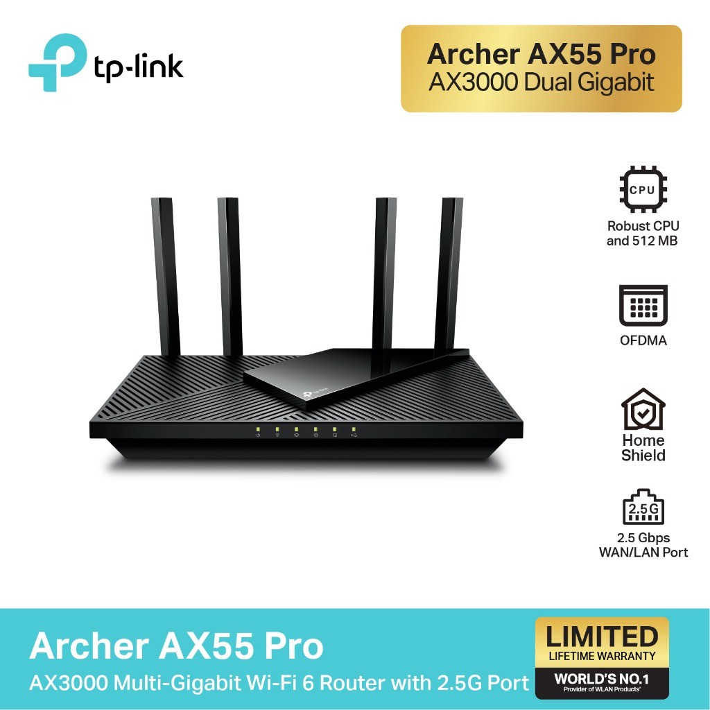TP-Link Archer AX55 Pro Multi-Gigabit / AX55 Dual Band Gigabit เราเตอร์ ...
