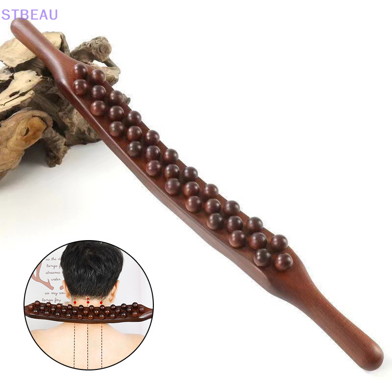 [cxSTBEAU] 37 ลูกปัด Universal Back Massage Tendons Scraping Stick ...