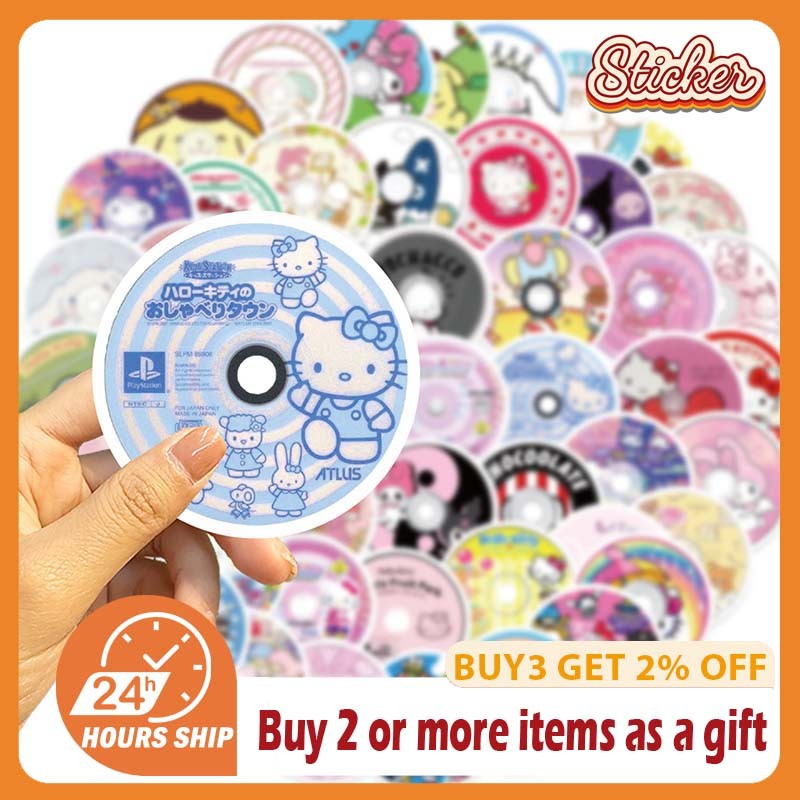 50pcs การ์ตูน Sanrio บันทึก CD สติกเกอร์เพลงน่ารัก Graffiti DIY ...