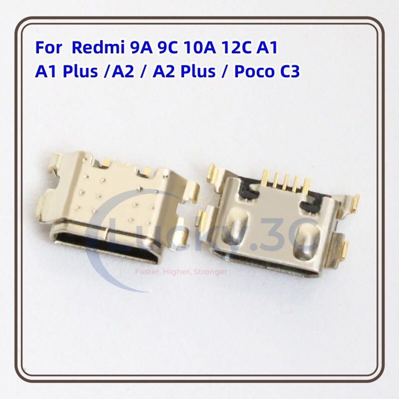 ปลั๊ก USB พอร์ตชาร์จสําหรับ Redmi 9A 9C 10A 12C A1 / A1 Plus / A2 / A2 ...