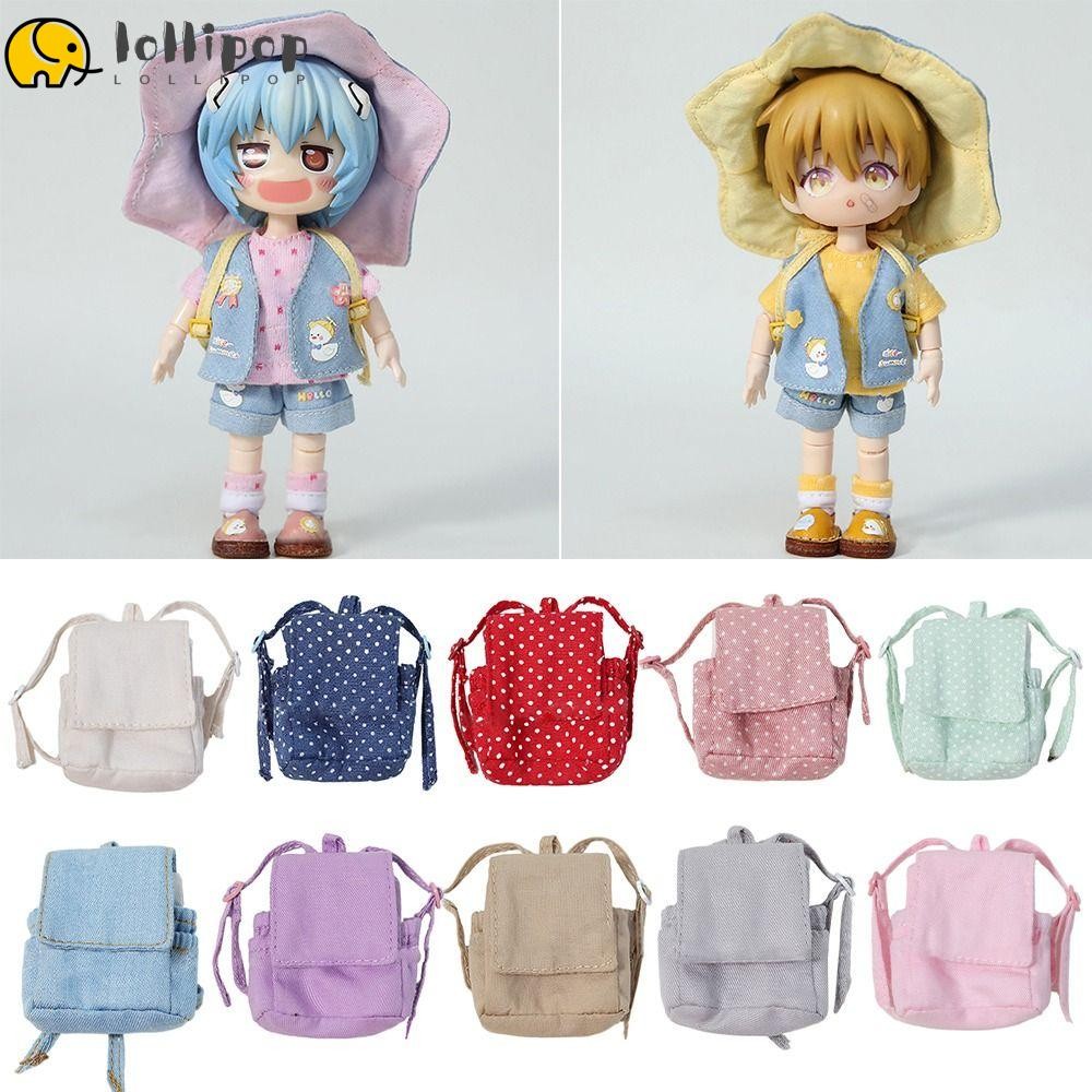 Lollipo1 ตุ๊กตากระเป๋าเป้สะพายหลัง, Handmand 10 สีตุ๊กตากระเป๋า, DIY ตุ๊กตาของเล่น 1/6 1/8 1/12 ...