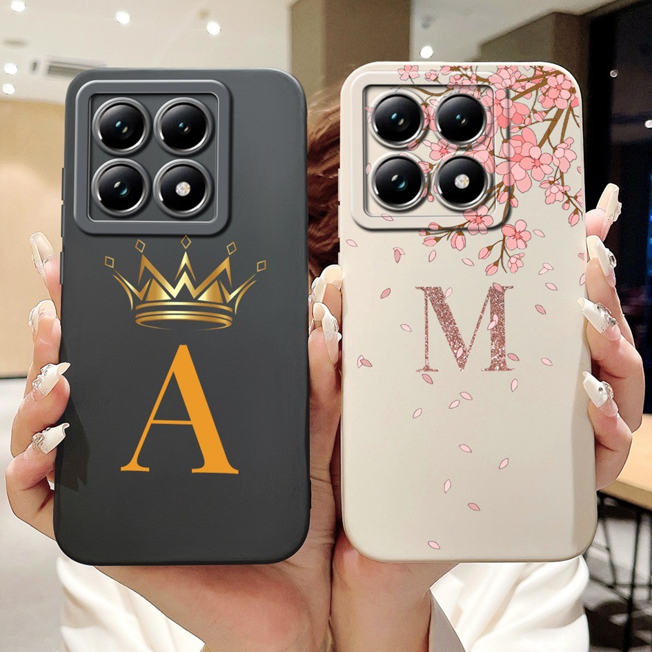 สําหรับ Xiaomi 14T / 14T Proปลอกแฟชั่นมงกุฎตัวอักษรซิลิโคนอ่อนนุ่มปก ...