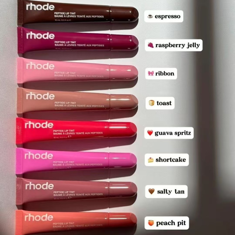 Rhode 8 สี Moisturizing Gloss Lip No Sticky Ribbon/peach Pit สีเซ็กซี่ ...