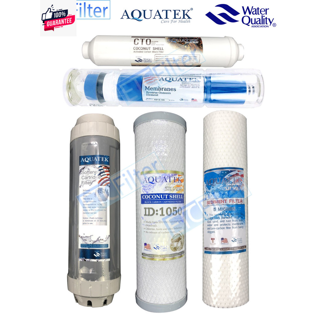 ชุดไส้กรอง Aquatek และ ULTRATEK RO 50 GPD 75 GPD85 GPD 100 GPD 150 GPD ...