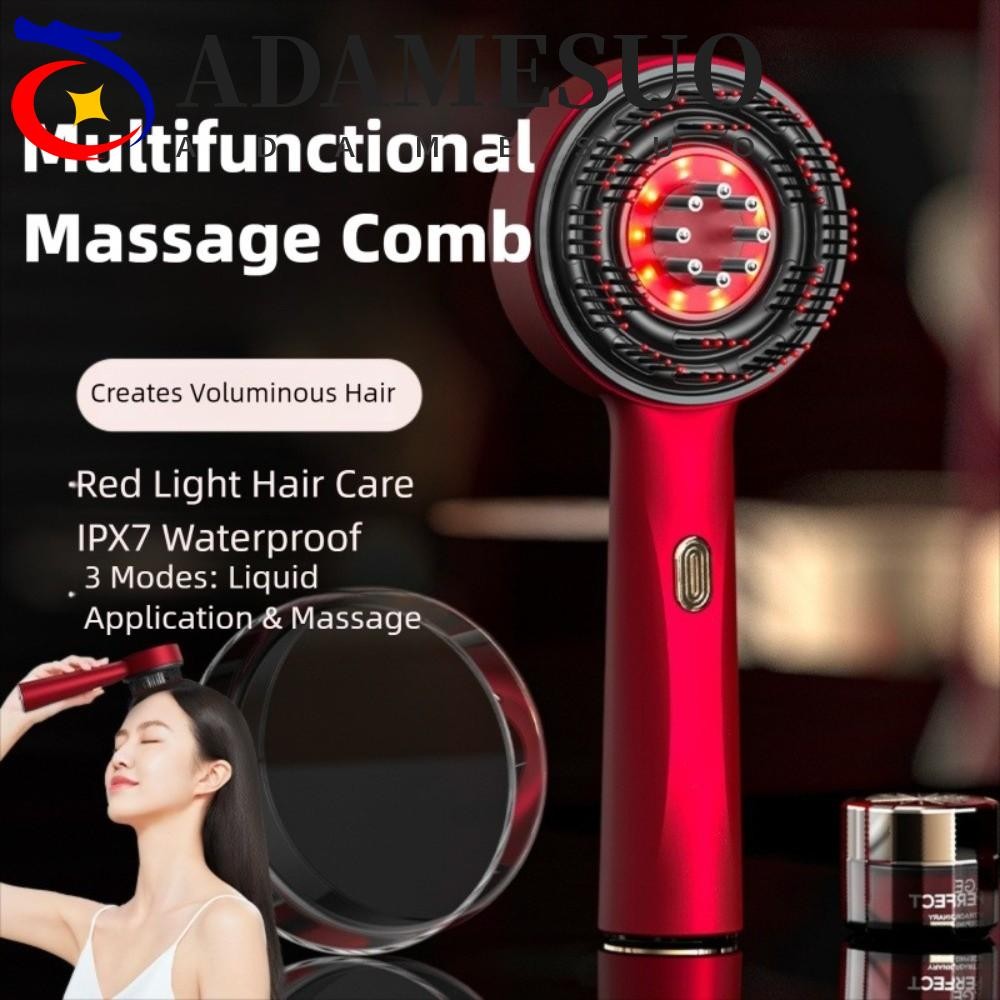 ADAMESUO หวีนวดสั่นสะเทือนไฟฟ้า, Therapy Hair Oil Applicator นวดหนังศีรษะแปรง,เครื่องมือความงาม ...