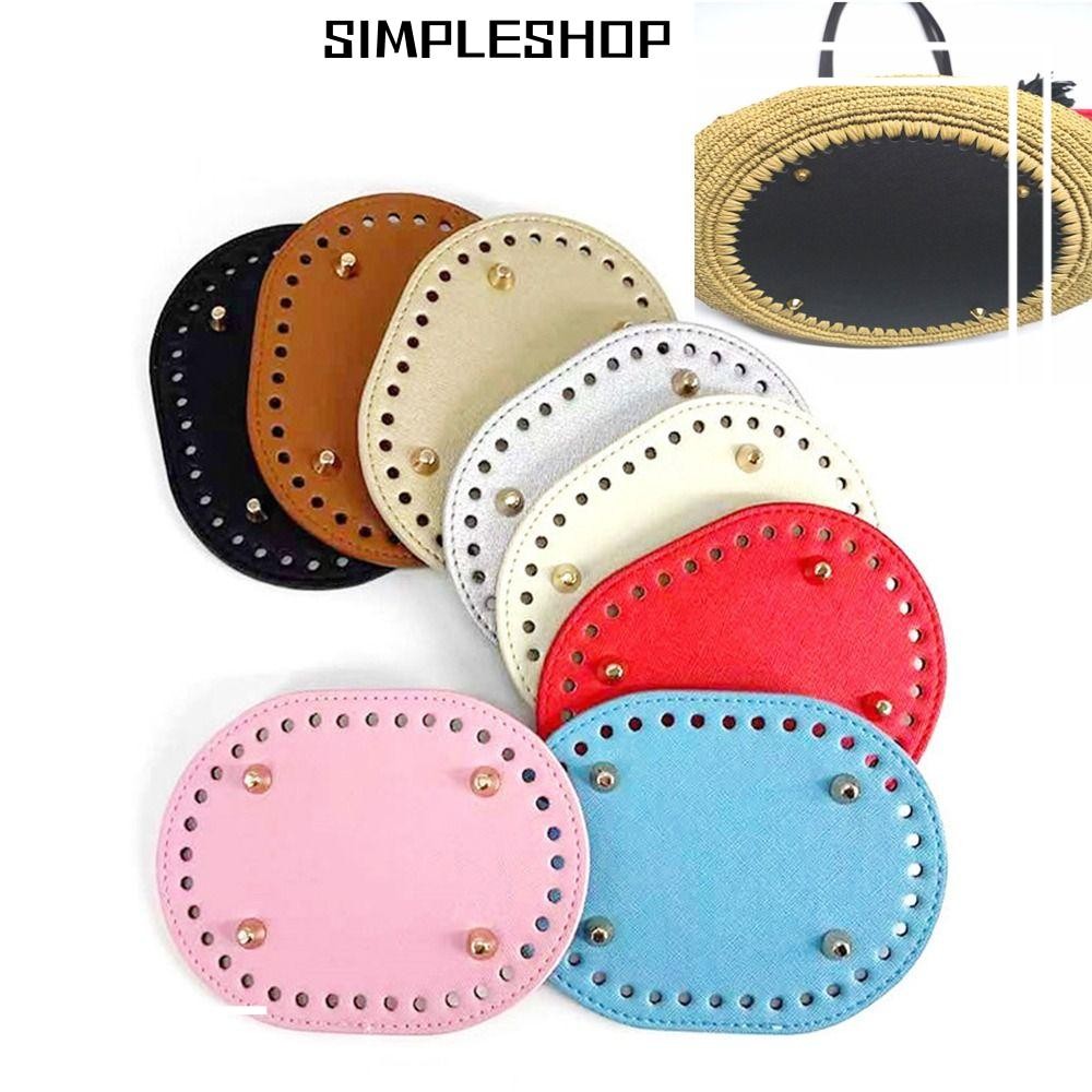 SIMPLESHOP อุปกรณ์เสริมกระเป๋า, 14.5 ซม.* 11 ซม.DIY Oval Bag Bottom, วัสดุ 36 หลุม PU หนัง ...