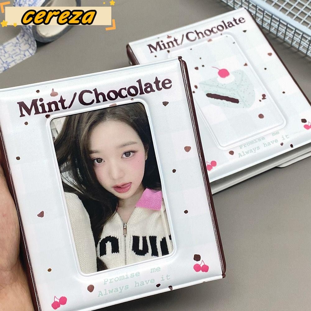 CEREZA อัลบั้มKpop, 3 นิ้ว Mini Photocard Holder, Matcha Cake การ์ตูน ...