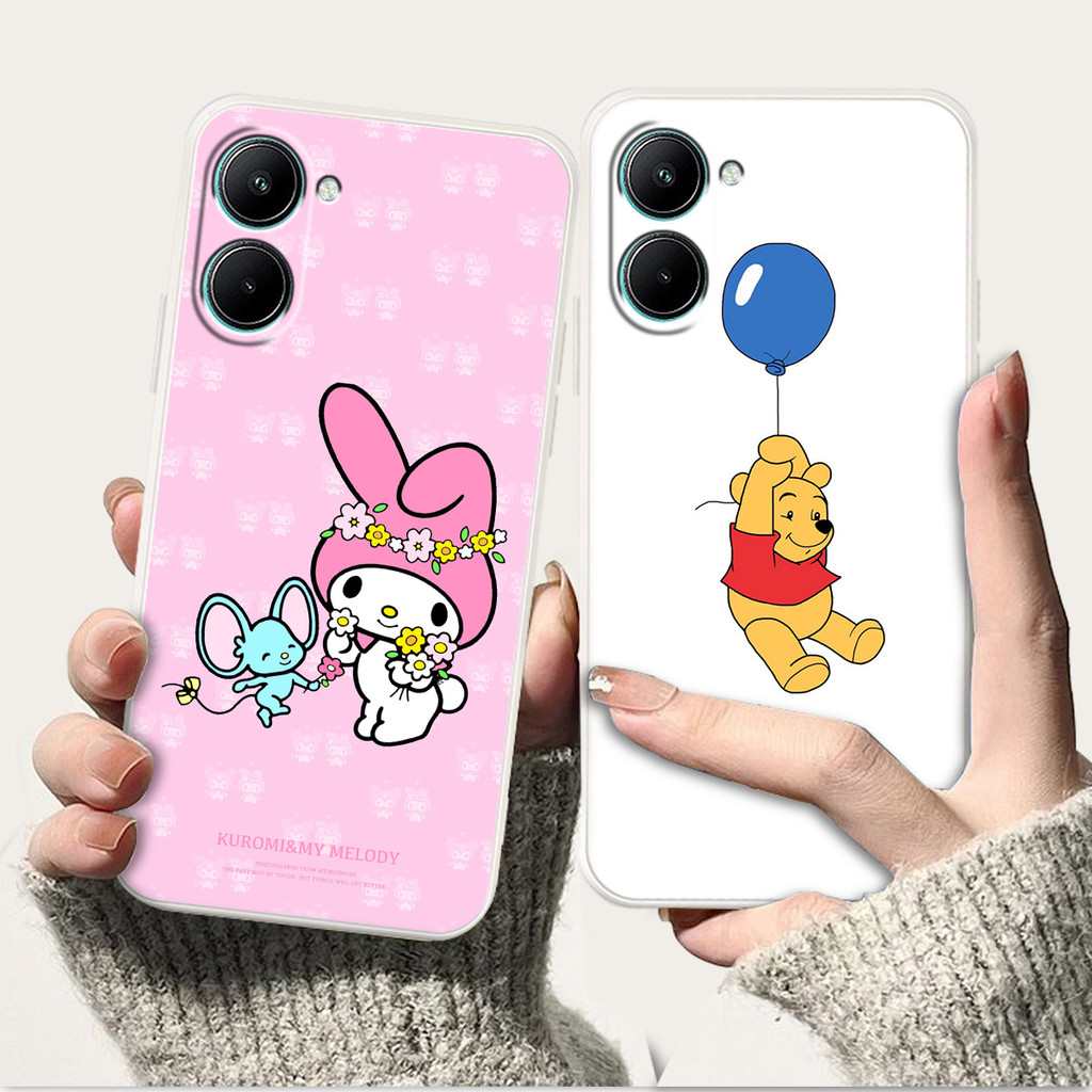 สีขาวปลอกอ่อนสําหรับ OPPO Realme C33 Anti-Scratch กล้องป้องกันกรณี UV ...