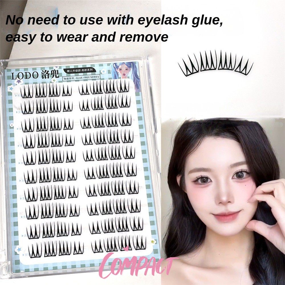 LODO ขนตาปลอมใช้งานง่ายและลบความงามและการดูแลส่วนบุคคล Fit Eye Shape Curled ขนตาปลอมธรรมชาติและ ...