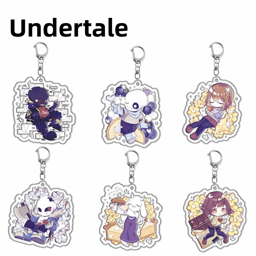 พวงกุญแจ, สแตนดี้, ภาพวาดแก้วแกว่งรุ่น Undertale Sans Frisk Flowey ...
