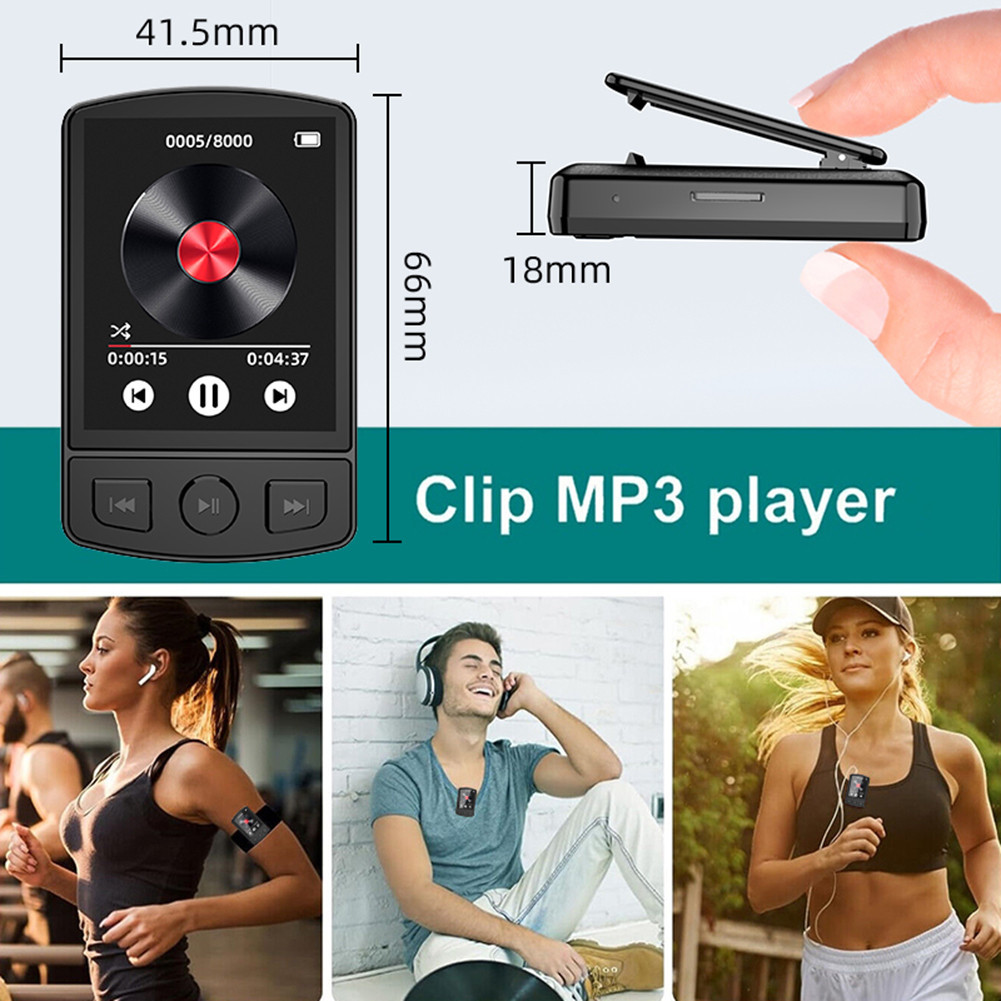 เครื่องเล่น MP3 หน้าจอขนาด 1.8 นิ้วแบบพกพาคลิปเพลง Walkman BT5.2 พร้อม ...