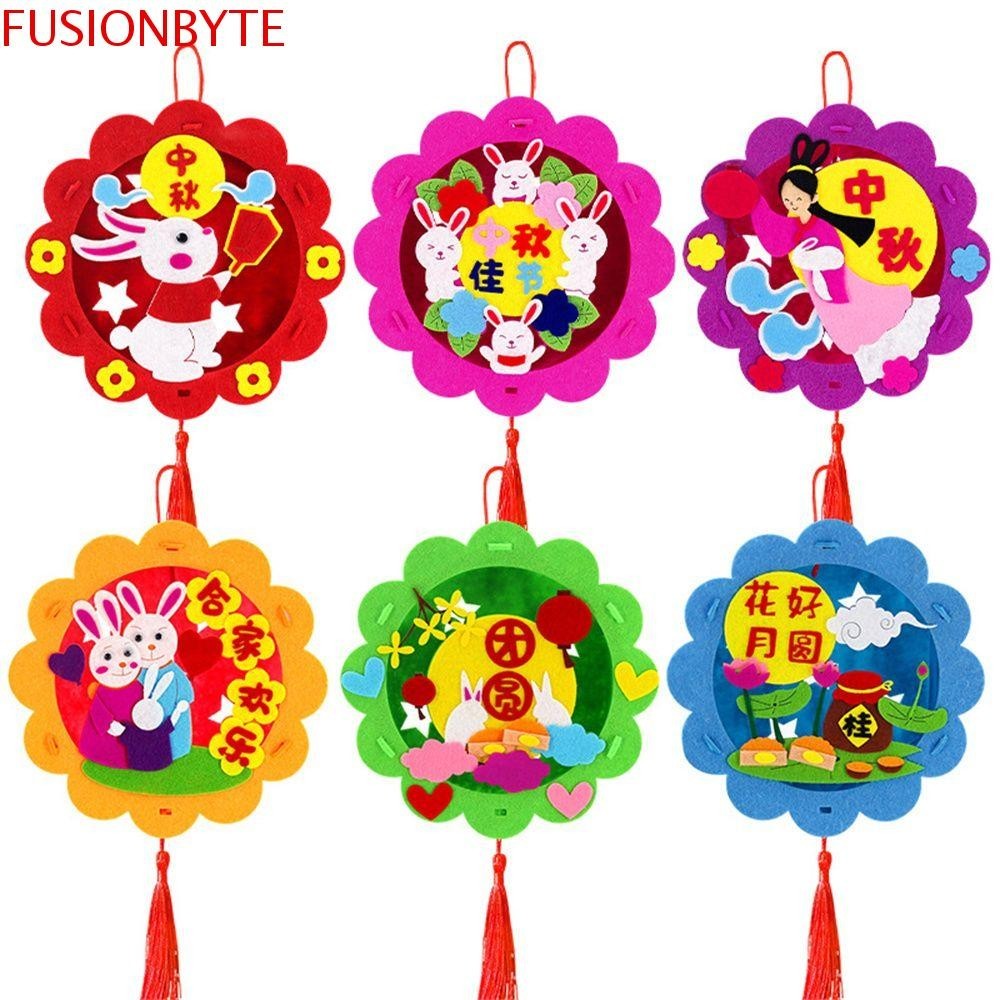 Fusionbyte โคมไฟกลางฤดูใบไม้ร่วง DIY วัสดุแพ็คมือถือไฟ LED รูปทรงกระต่ายแบบพกพา Handmade โคมไฟ ...