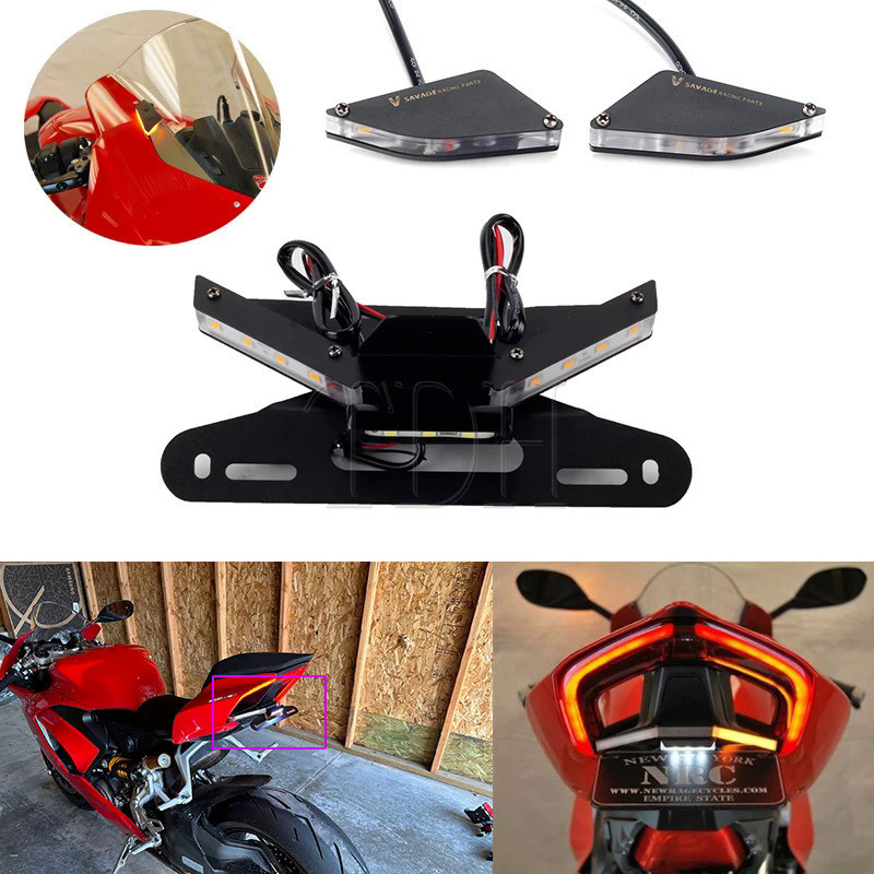 TD LED Blinker Light Turn Signal Indicator Mirrors Base Plate For ...