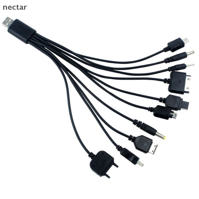 Tar Multi Pin Cable Charger USB Adapter Cable Data Wire Cord 10 in 1 ...