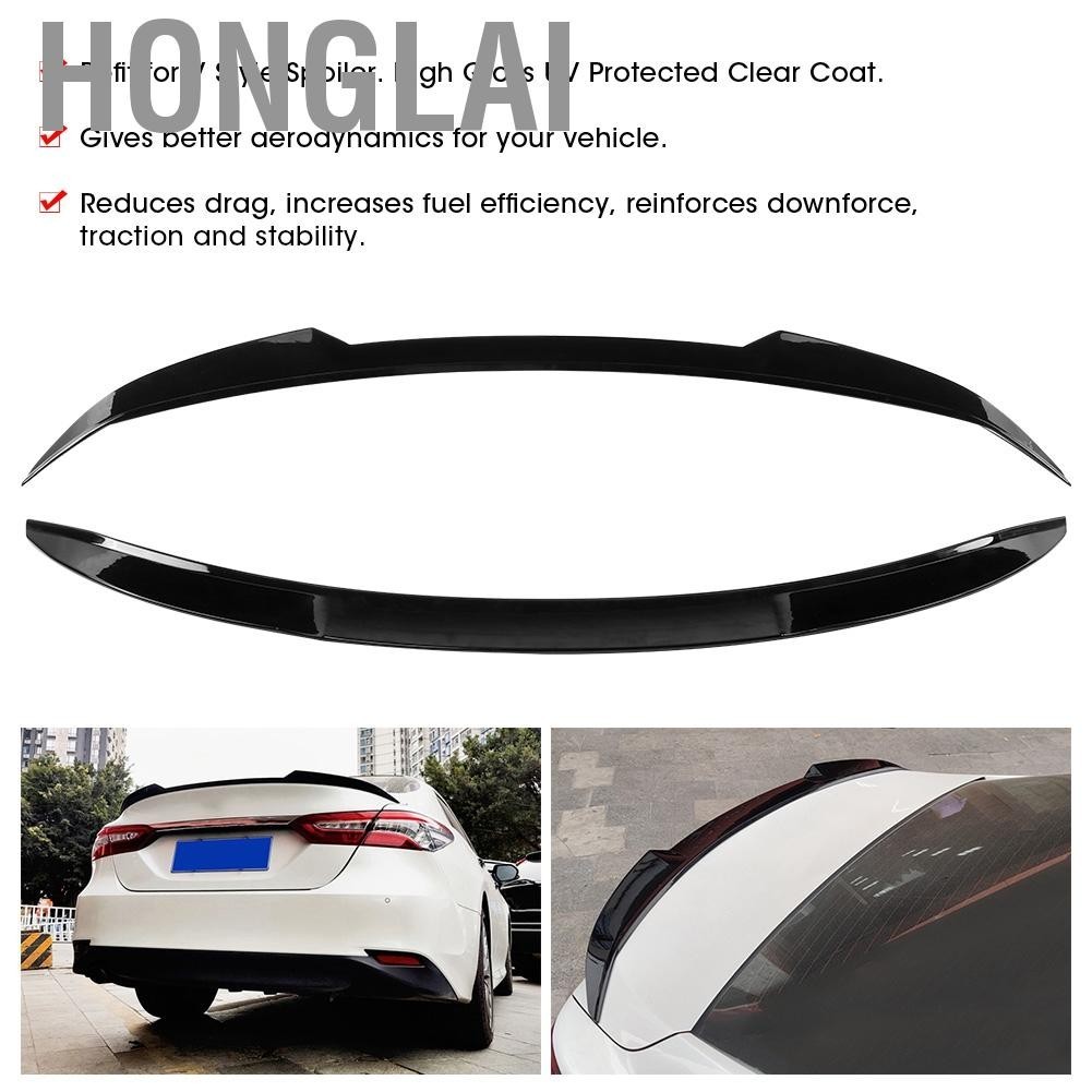 Honglai เคลือบเงาสีดำKick Trunkสปอยเลอร์RefitสำหรับJDM Vสไตล์เหมาะกับ ...