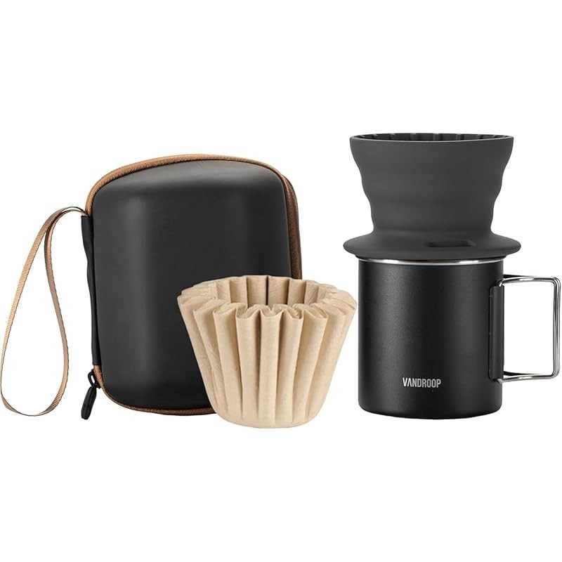 Vandroop Coffee Dripper Stainless Cup Set Camp Gear Outdoor Camping ...