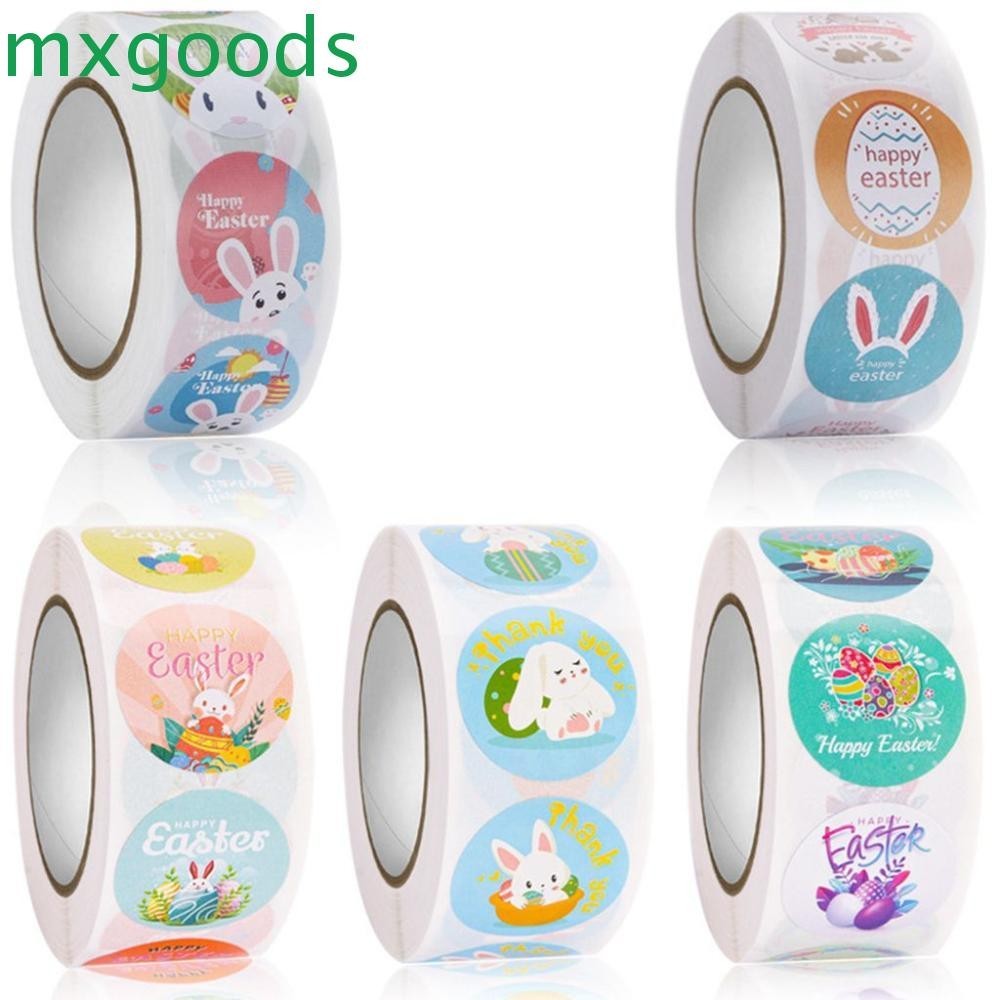 Mxgoods สติกเกอร์อีสเตอร์การ์ตูนสร้างสรรค์ห่อสติกเกอร์ซองจดหมายซีลตกแต่งของขวัญตนเองกาวกล่องแท็ก ...