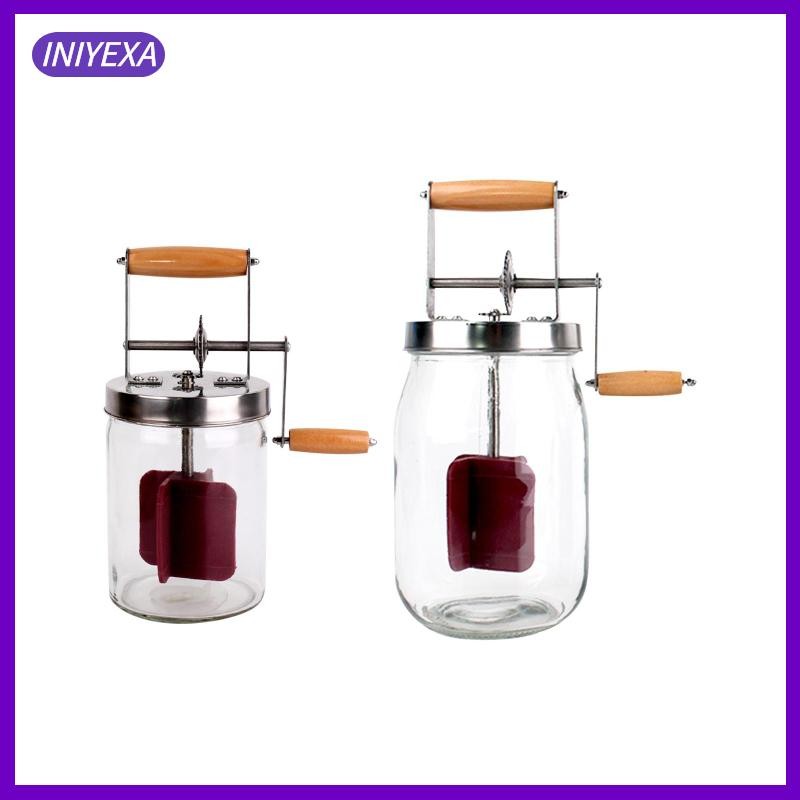 [Iniyexa] Hand Crank Butter Churner 1 ชิ้นเบเกอรี่ Rustic Mixer ครีมผสม ...
