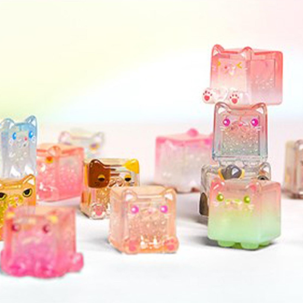 Square Cat Stacking Cats Ice cube Cats V2 กล่องตาบอดน่ารักโต๊ะ ...