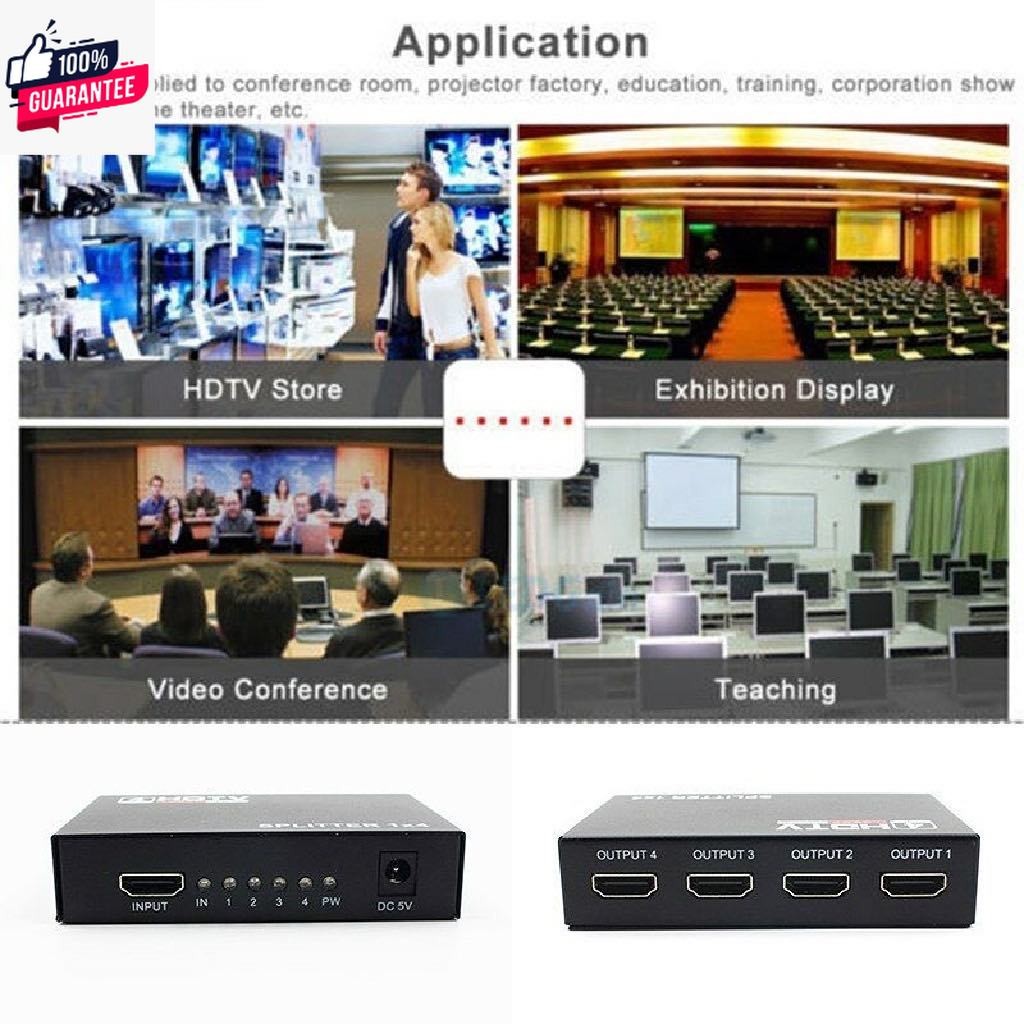 box hdmi HDMI SPLITTER 1:2 Port 1:4 Port แยกสัญญาณ1ออก2 1ออก4 รุ่น 4K ...