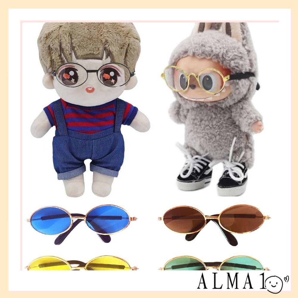 Alma Labubu ตุ๊กตาแว่นตา,รอบกรอบโลหะ Plush Labubu ตุ๊กตาแว่นตา ...