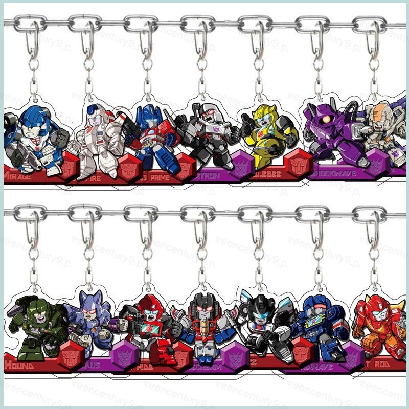 Gr9 Transformers Autobots Optimus Prime Bumblebee Megatron acylic key ...
