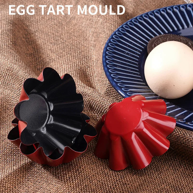 6Pcs Muffin Mold Cupcake Pans Non-stick Scentless High Carbon Steel Eco ...