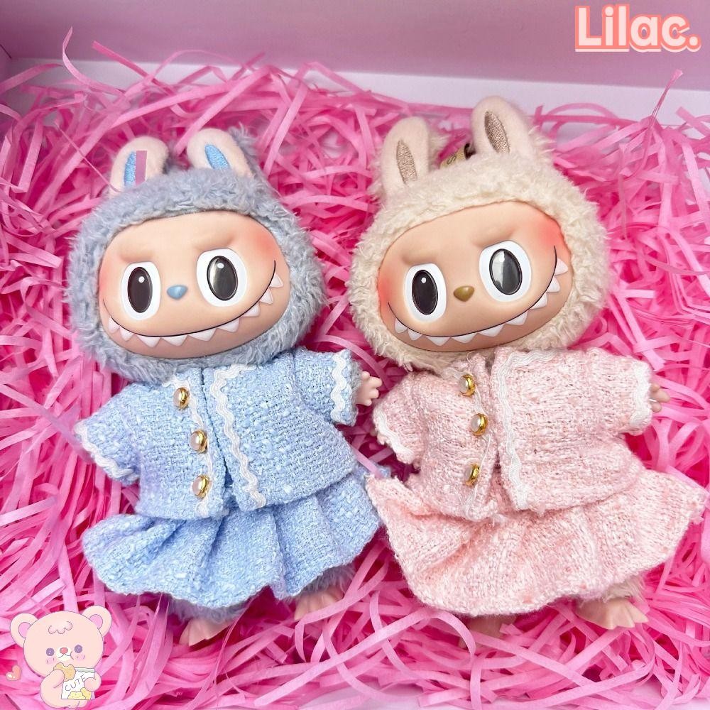 Lilac Labubu เสื้อผ้าตุ๊กตาผ้าทนทานอุปกรณ์เสริมผ้าฝ้าย Kawaii Multi-สี ...