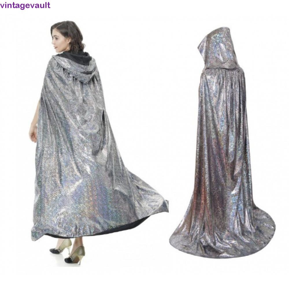 Vintagevault เสื้อคลุมฮาโลวีนชุด, Shiny Devil Hooded Ponchos, แฟชั่น ...