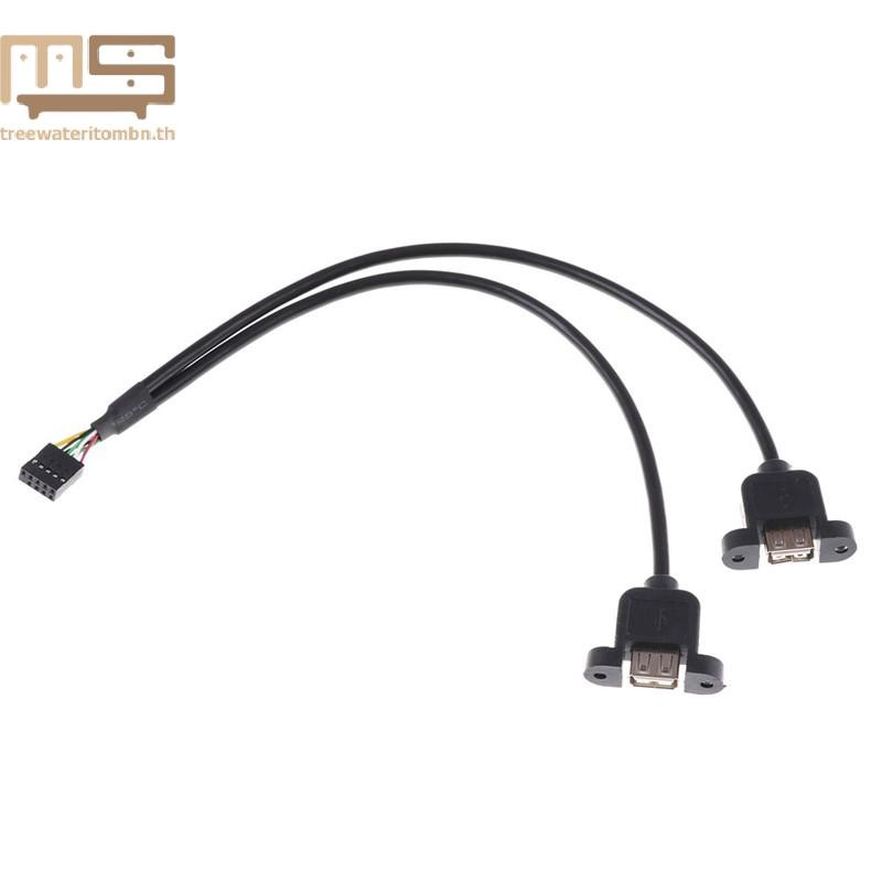 Tt ใหม่ 9 Pin to Dual USB 2.0 Type A Female Header Adapter Cable เมน ...