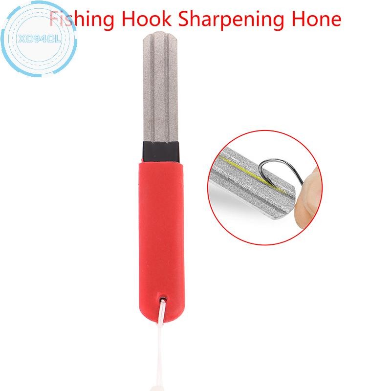 Xo94ol แบบพกพากลางแจ้ง Double Groove Fishing Hook Sharpening Hone ตกปลา ...