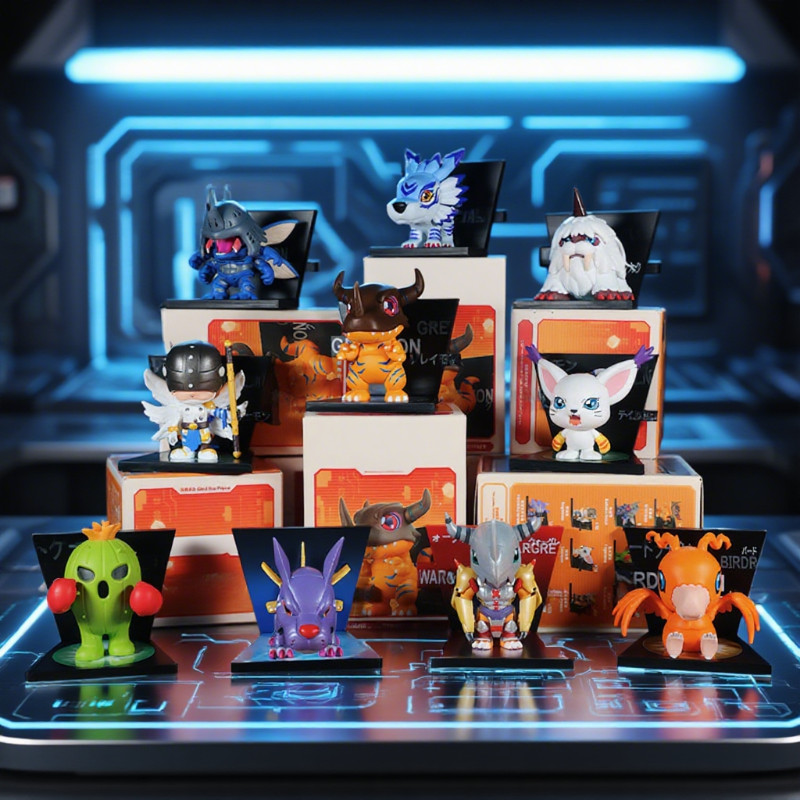 POPMART Digimon ตู้เย็นสติ๊กเกอร์ Series รูป Mystery Box รูปอินเทรนด์ ...
