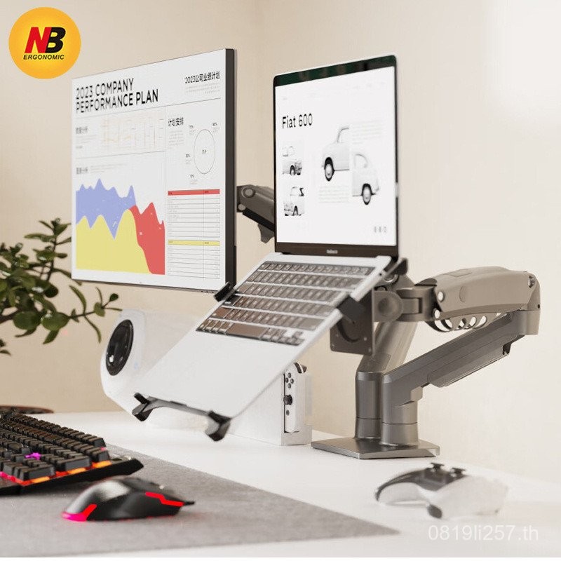 Arm Dual Screen Dual Screen คอมพิวเตอร์ Monitor Arm Bracket Bracket ...