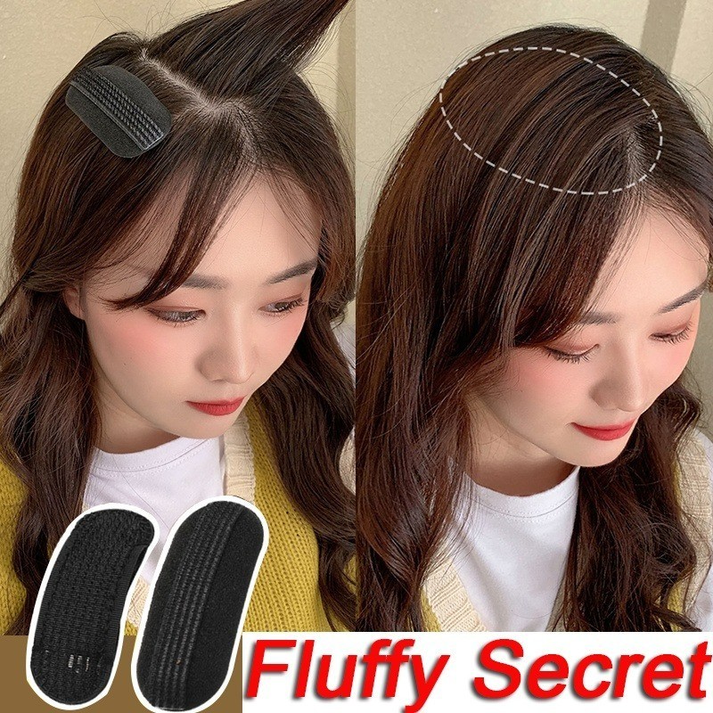 2 ชิ้น Velcro Hair Pad Fluffy Pad ฟองน้ํา Pad ผม Fluffy Mat Roots Pad ...
