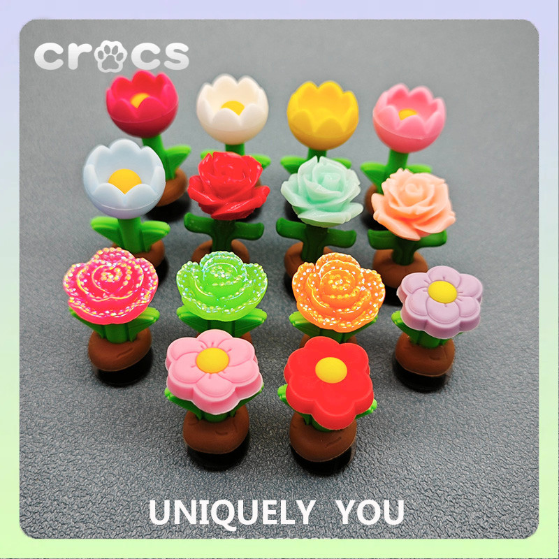 jibbitz crocs 3D flower pot jibbitz crocs เกาหลี crocs jibbitz jibbitz ...