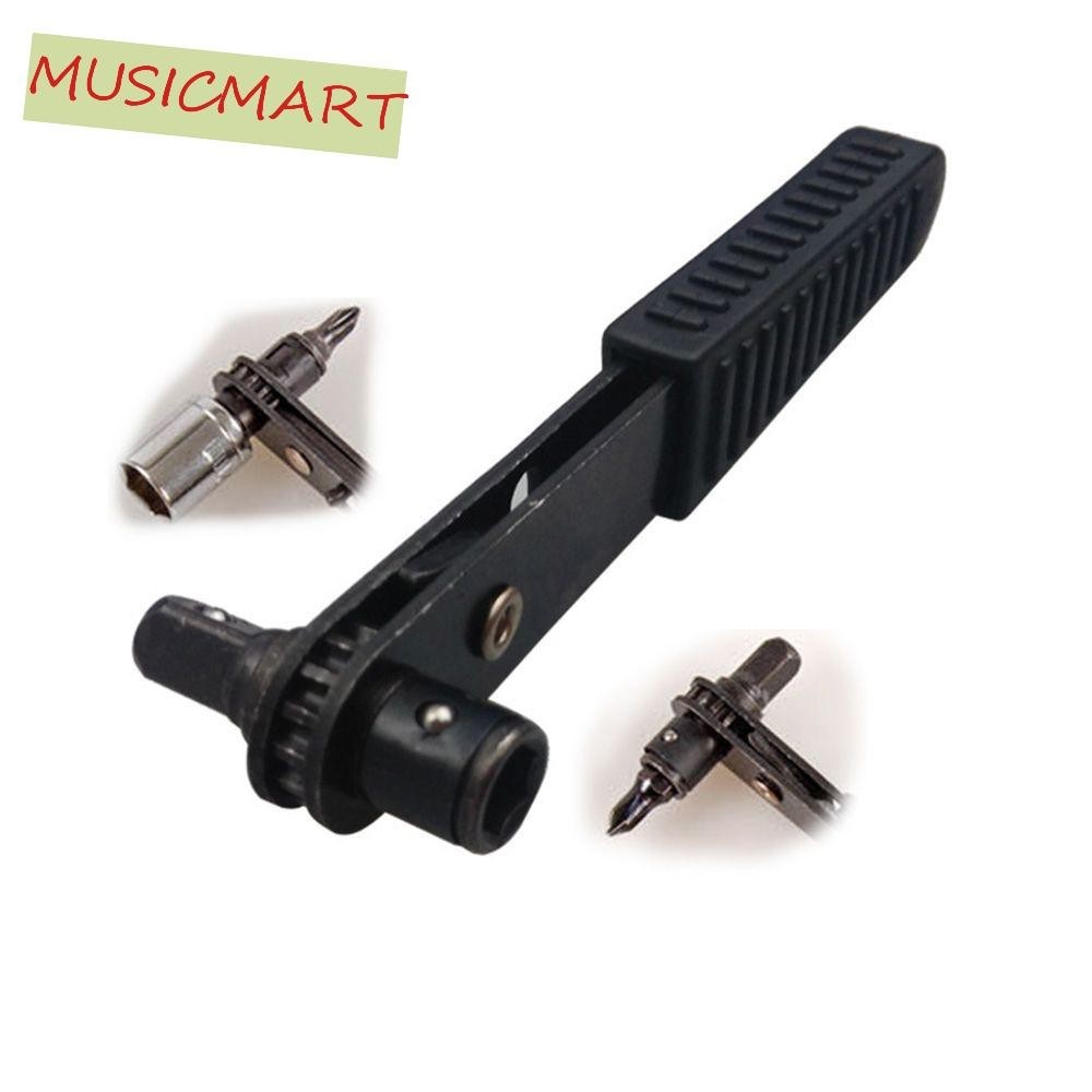 Musicmart Rapid Ratchet Spanner ที่มีประโยชน์สีดํา Multitool ยืดหยุ่น ...